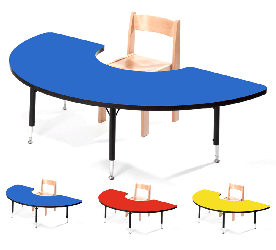 e4e - Laminated Half Circle Table