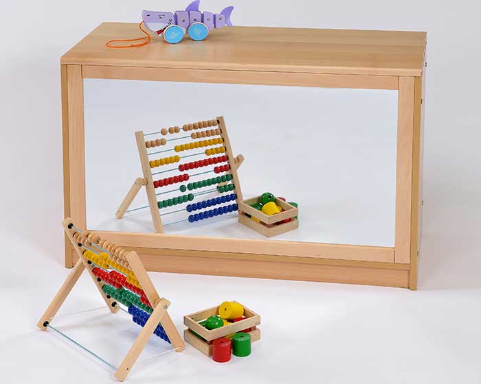 e4e - RS Open Bookcase with inset panel (Plain / Mirror)