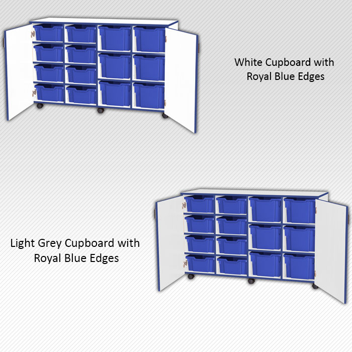 e4e - Jaz Storage Range - Quad Width Cupboard With Variety Trays