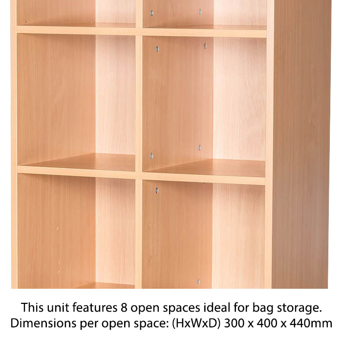 e4e - 8 Space Double Bay Bag Storage Unit