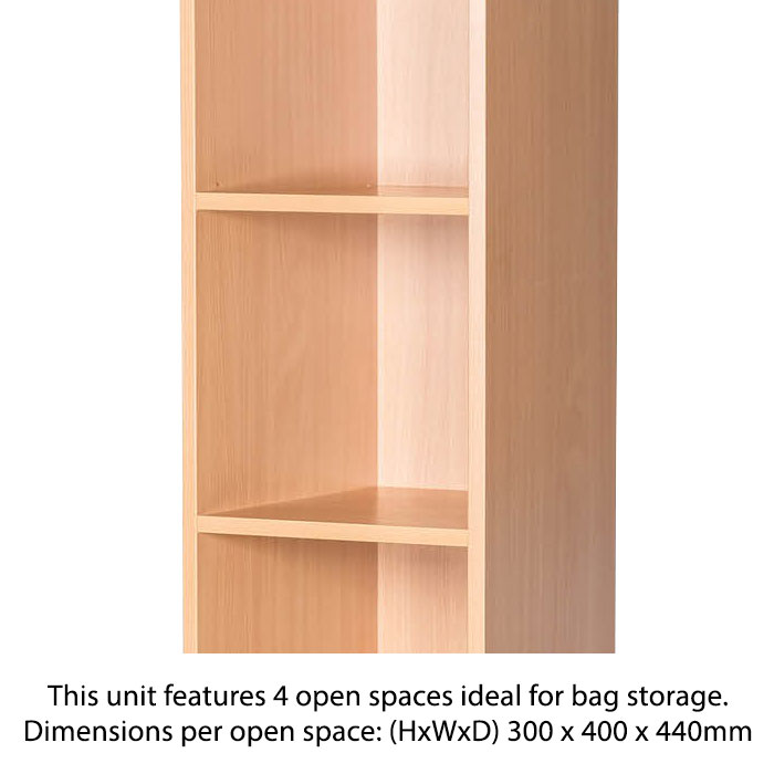 e4e - 4 Space Single Bay Bag Storage Unit