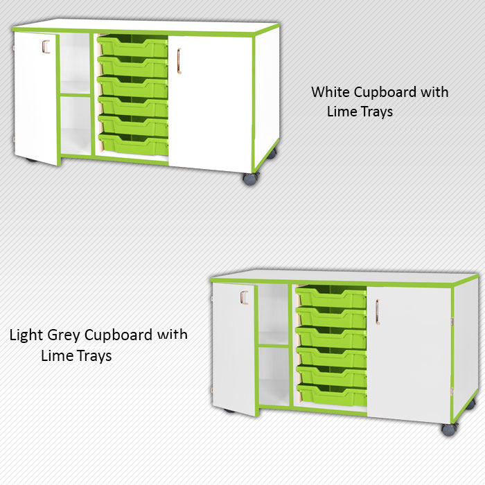 e4e - Jaz Storage Range - Triple Width Cupboard With Trays