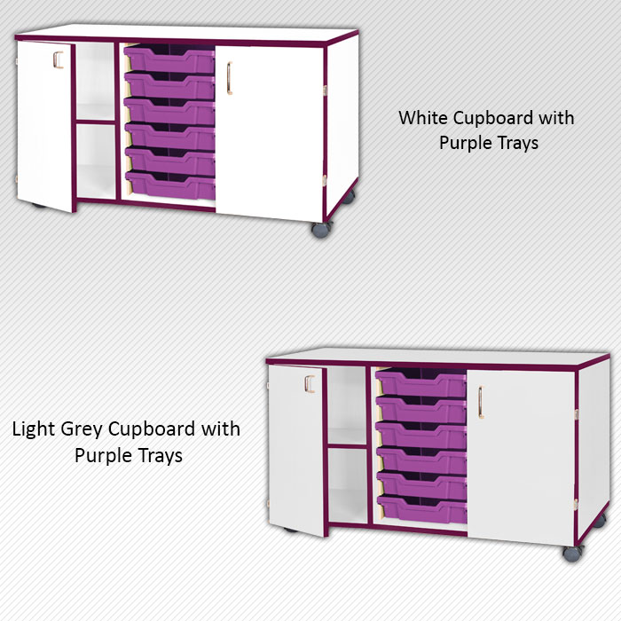 e4e - Jaz Storage Range - Triple Width Cupboard With Trays