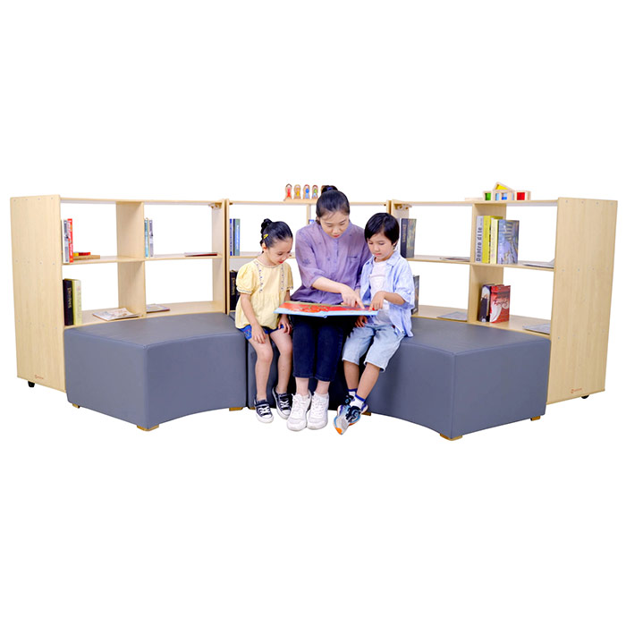 e4e - Set of 3 Shelf Units and 3 Ottomans