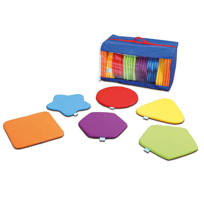 e4e - Rainbow Geometric Shaped Mats & Holdall
