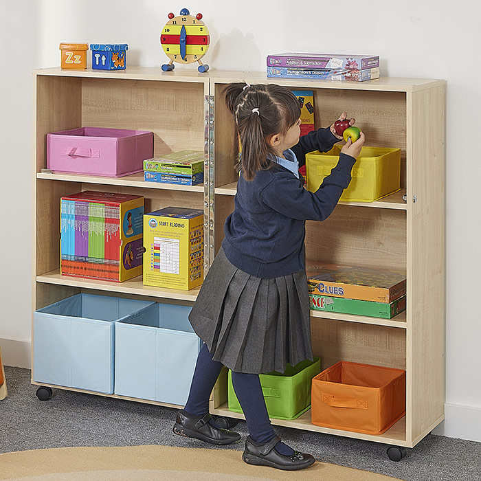 e4e - Maple Mobile Foldaway Bookcase