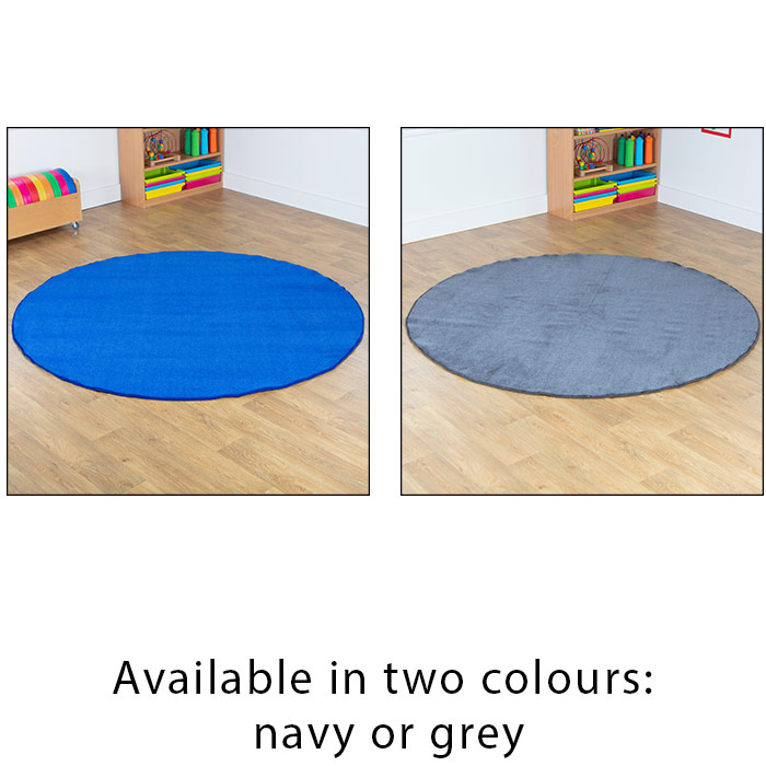 e4e - Plain Colour Round Carpet - 2000mm diameter