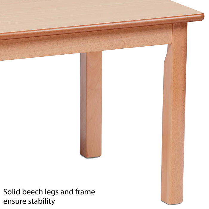 e4e - Rectangle Melamine Top Wooden Table - 1120 x 560mm