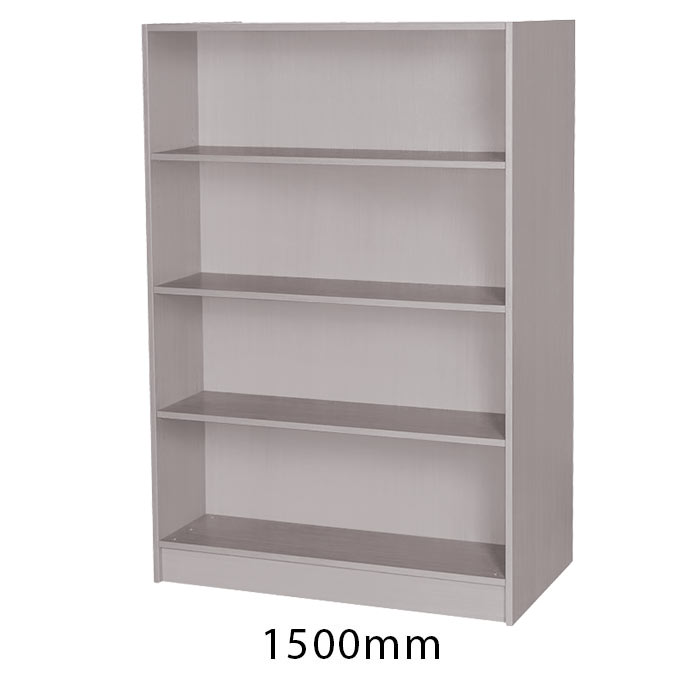 e4e - Sturdy Storage - Grey 1000mm Wide Double Sided Bookcase