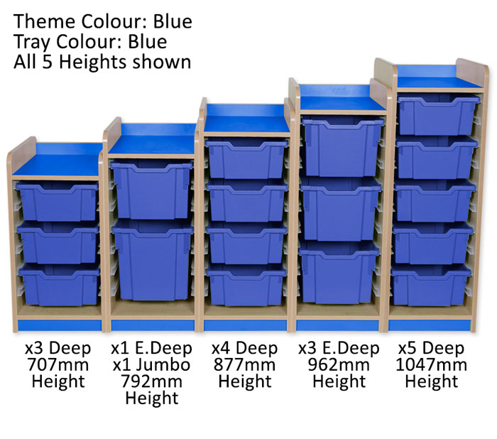 e4e - KubbyClass® Single Bay Deep Tray Units - 5 Heights