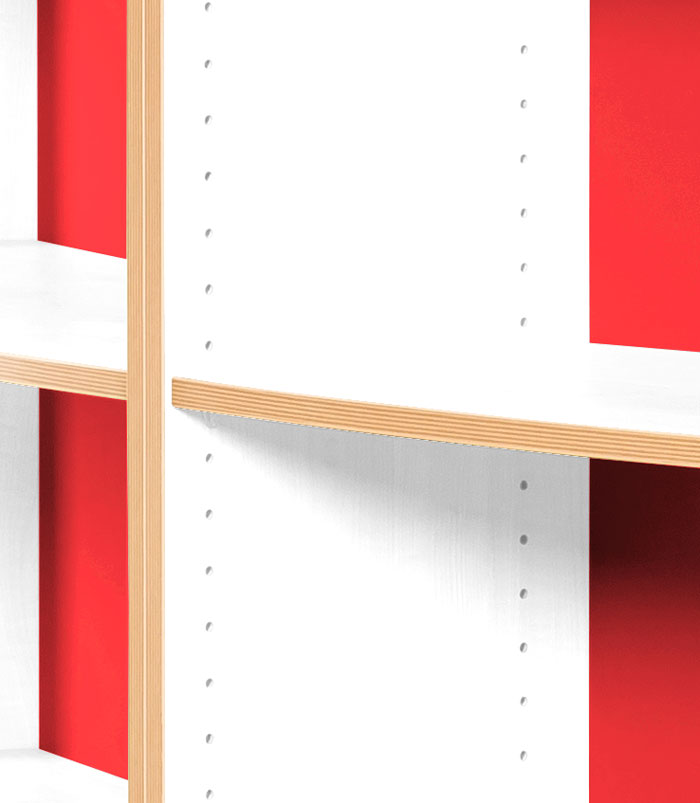 e4e - KubbyClass® Curved Double Sided Library Bookcase - Polar (4 Heights Available)