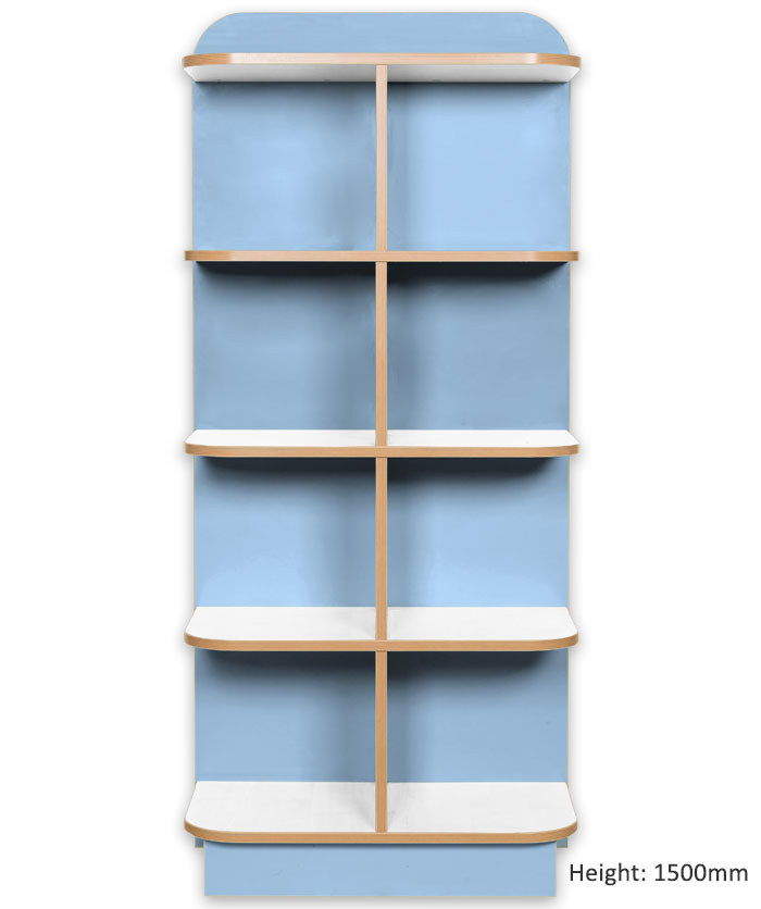 e4e - KubbyClass® D-End Cap Library Bookcase - Polar