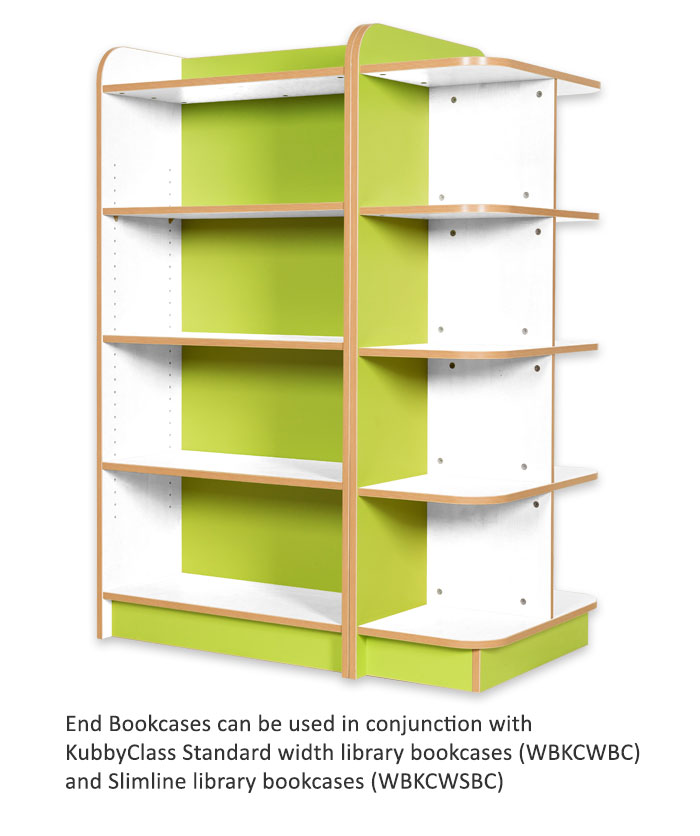 e4e - KubbyClass® D-End Cap Library Bookcase - Polar