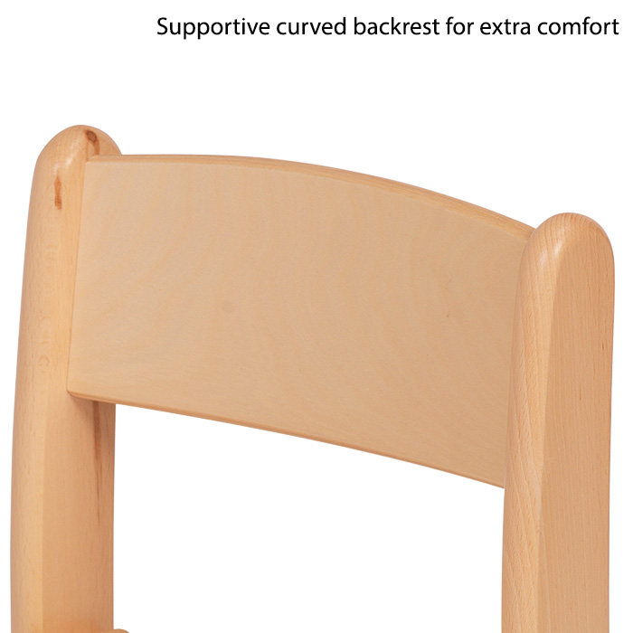 e4e - Wooden Stacking Chair - Pack of 4