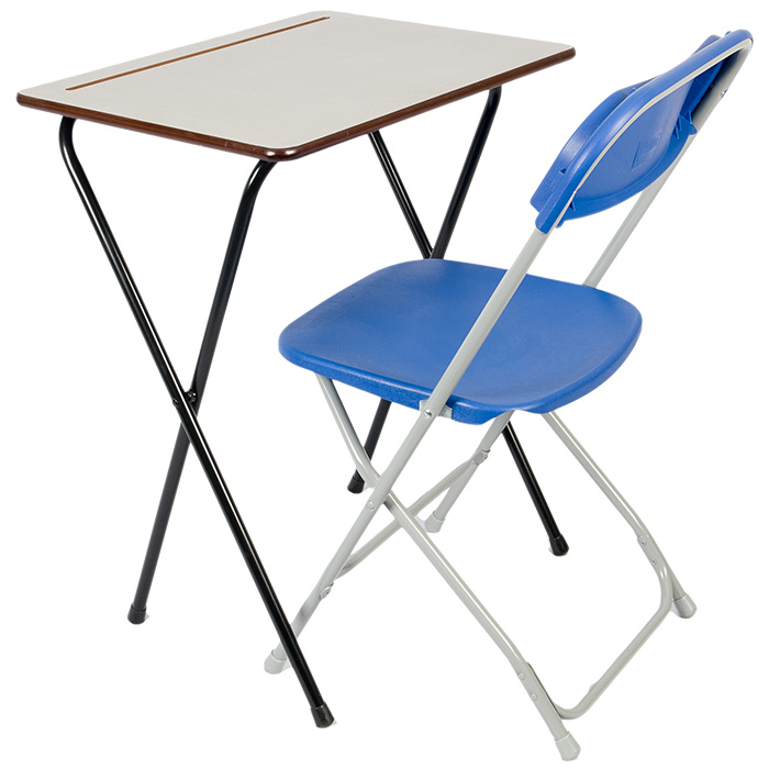 e4e - 25 Z-Lite Folding Exam Desks With Trolley Set