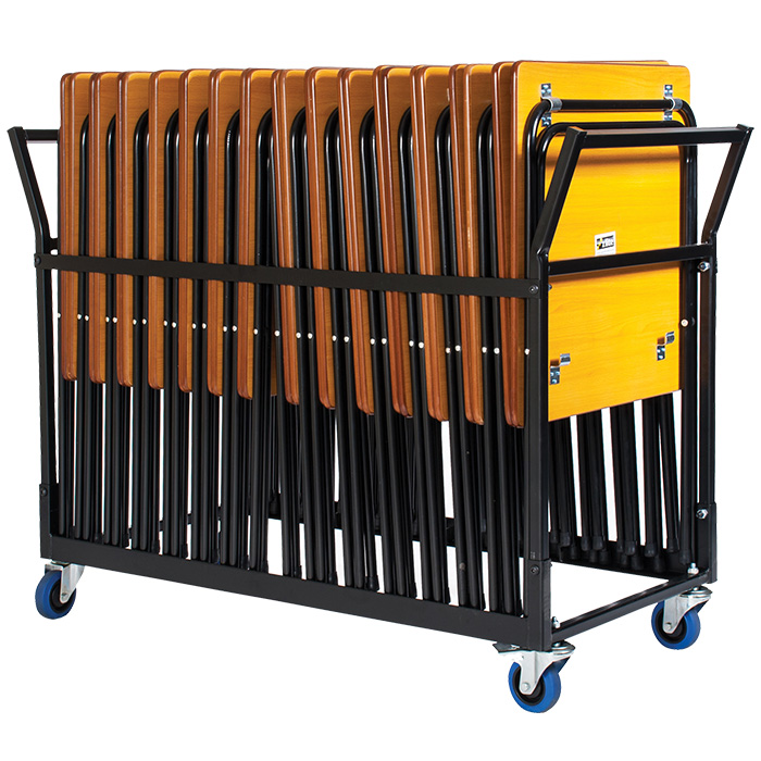 e4e - 25 Z-Lite Folding Exam Desks With Trolley Set