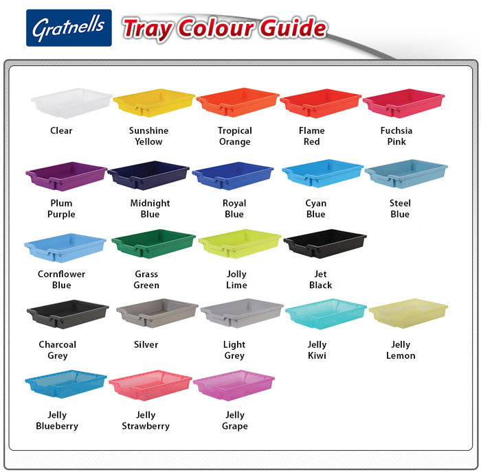 e4e - Gratnells Easy Access - 16 Extra-Deep Tray Quad Column Unit (Mobile)