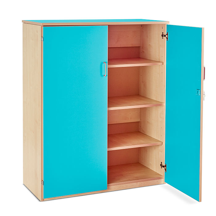 e4e - Stock Cupboard with 2 Adjustable Shelves & 1 Fixed Centre Shelf (Height: 1268mm)