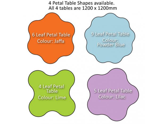 e4e - KubbyClass® Petal Tables - Four Petal Designs